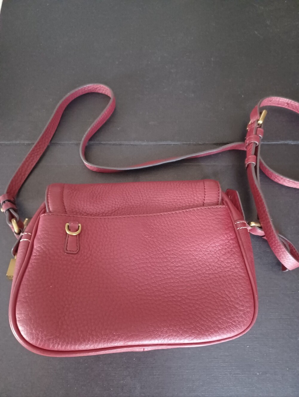 J. Crew | Bags | J Crew Womens Red Pebble Leather Shoulder Bag Purse ...